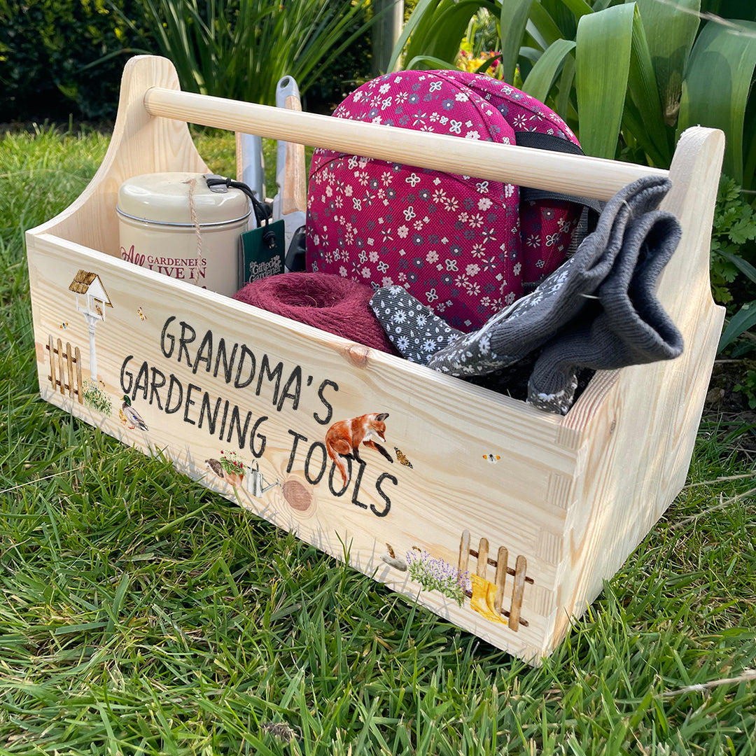 Wildlife Gardening Tool Hamper Gift Caddy with Handle Love Lumi Ltd