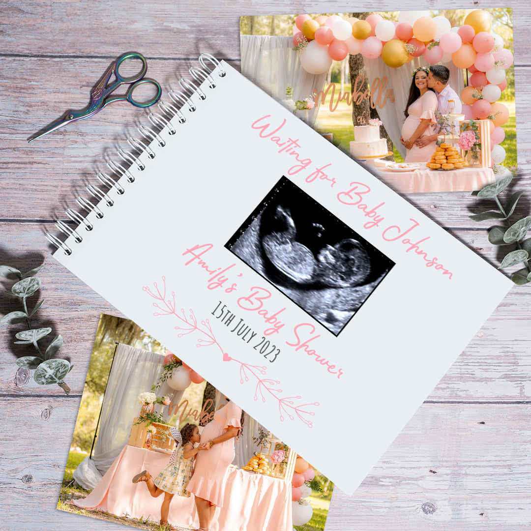 Personalised Scan Photo Baby Shower Album Memory Scrapbook – Love Lumi Ltd